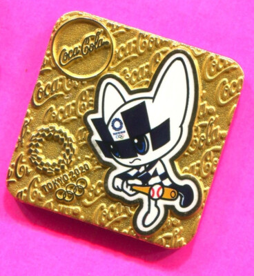2020 TOKYO OLYMPIC PIN COCA COLA MASCOT PIN BASEBALL PIN | eBay