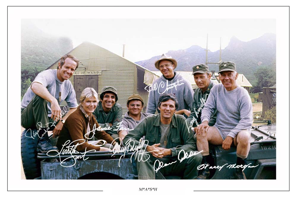 MASH CAST M*A*S*H SIGNED PHOTO PRINT AUTOGRAPH | eBay UK