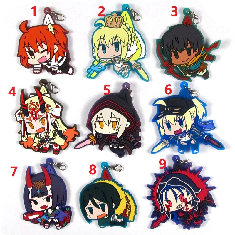 Fate/Grand Order FGO Rubber Strap Keychain Key Ring Bag Charm Cospa Vol ...