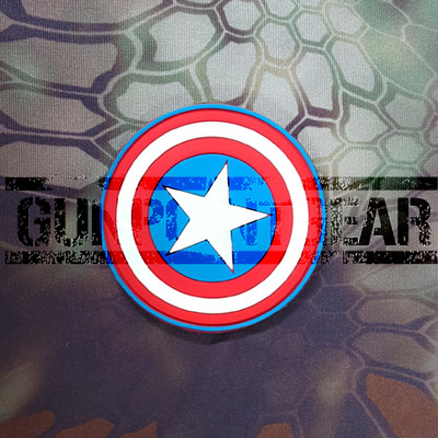 Captain America Shield PVC Morale Patch Marvel Geek Comic Book - Free ...