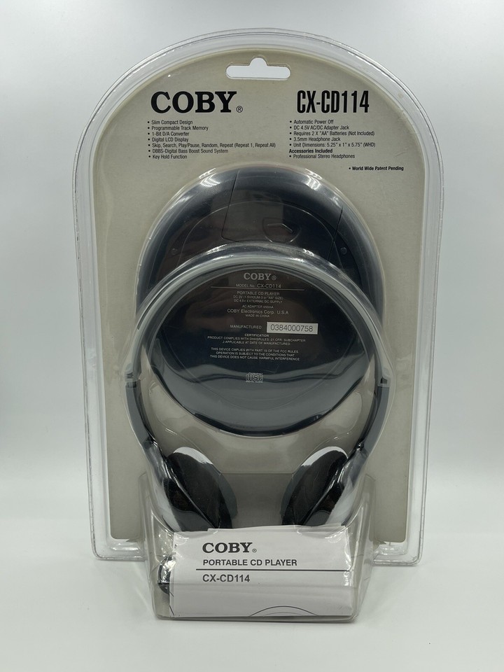 Coby CX-CD114 Personal CD Player DBBS Slim Compact Design Factory ...