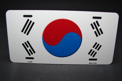 SOUTH KOREA FLAG CAR LICENSE PLATE AUTOTAG, SOUTH KOREAN FLAG CAR ...