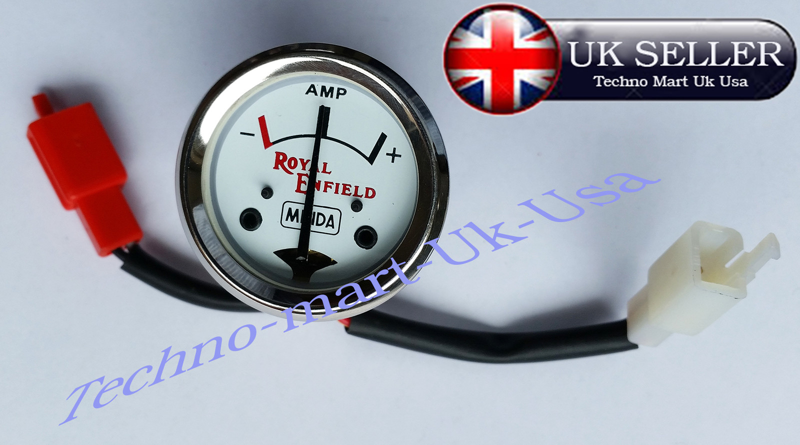 ENFIELD BULLET AMP METER AMPERE GUAGE WHITE DIAL | eBay