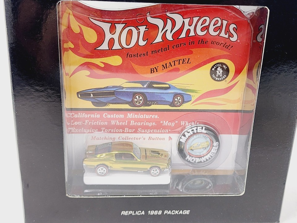 HOT WHEELS RLC ORIGINAL 16 CUSTOM MUSTANG GOLD CHROME #2490 NEW NICE ...