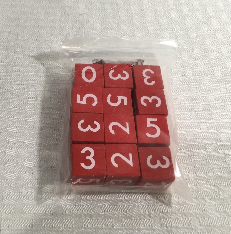 2 PACKAGES MY MATH NUMBER CUBES / RED & BLUE / 12 CUBES IN EACH PKG ...