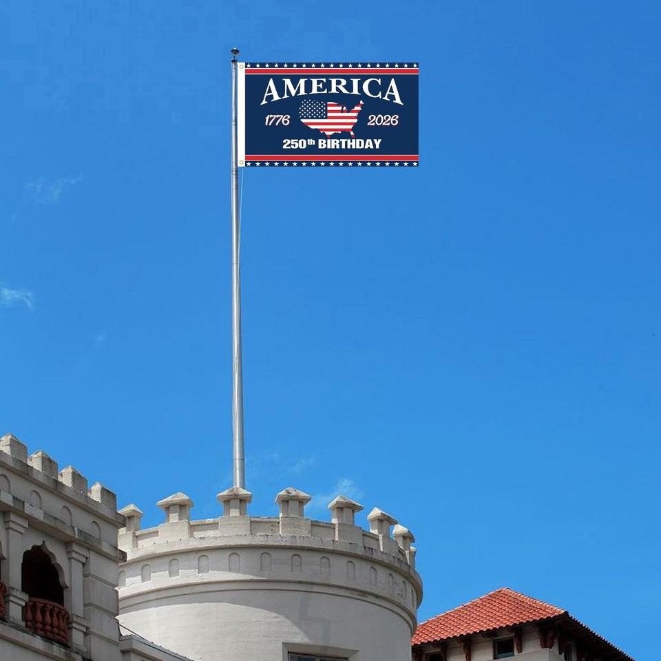 America 250th Anniversary Flag,3x5 Feet, USA Map Design,1776-2026 250 ...