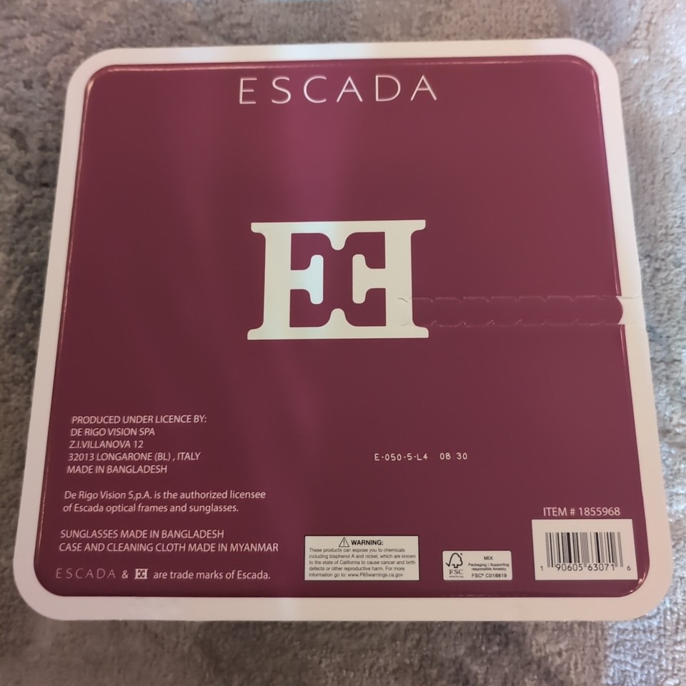 NEW Limited Edition ESCADA Designer Women Sunglasses with Case 100% UV ...