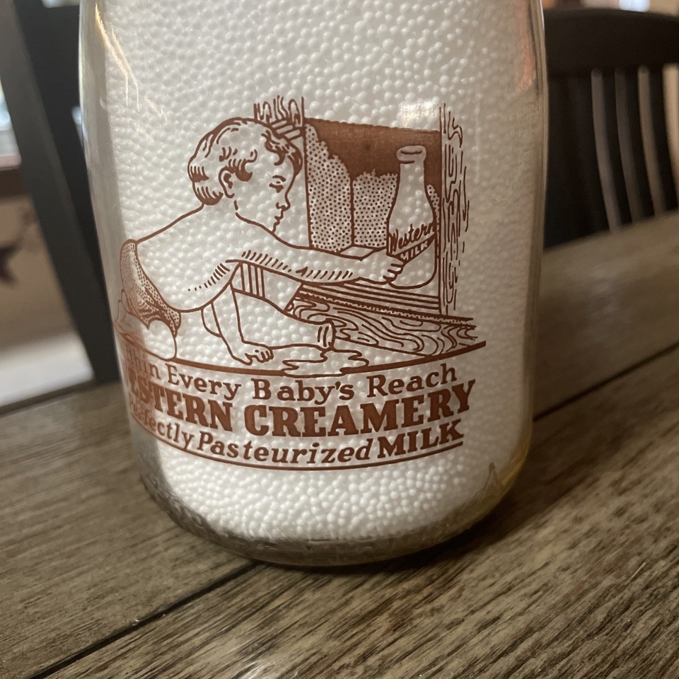 SRPQ WESTERN MILK MORNING GLORY BROWN QT MILK BOTTLE BUTTE, MONTANA | eBay