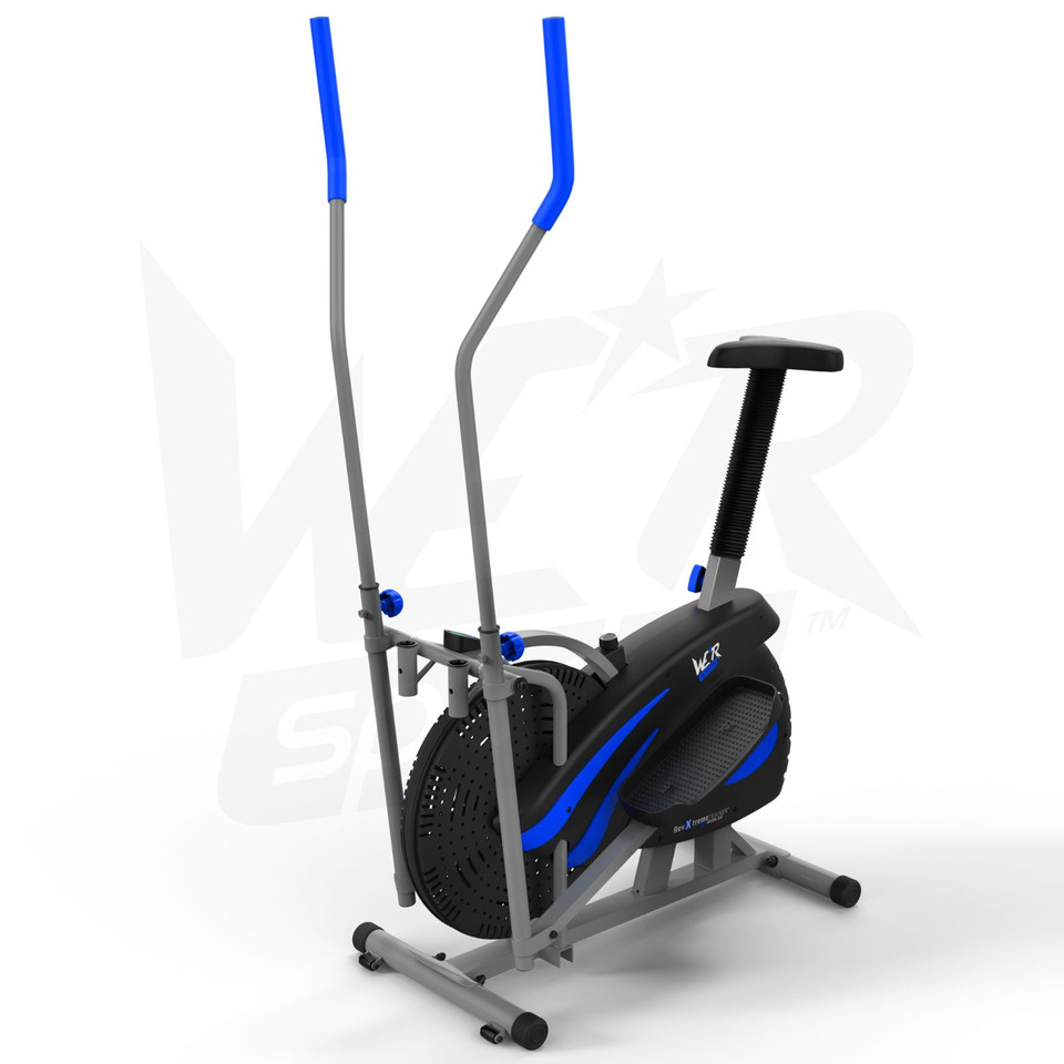 2-IN-1 Elliptical Cross Trainer And Exercise Bike Cardio Workout ...