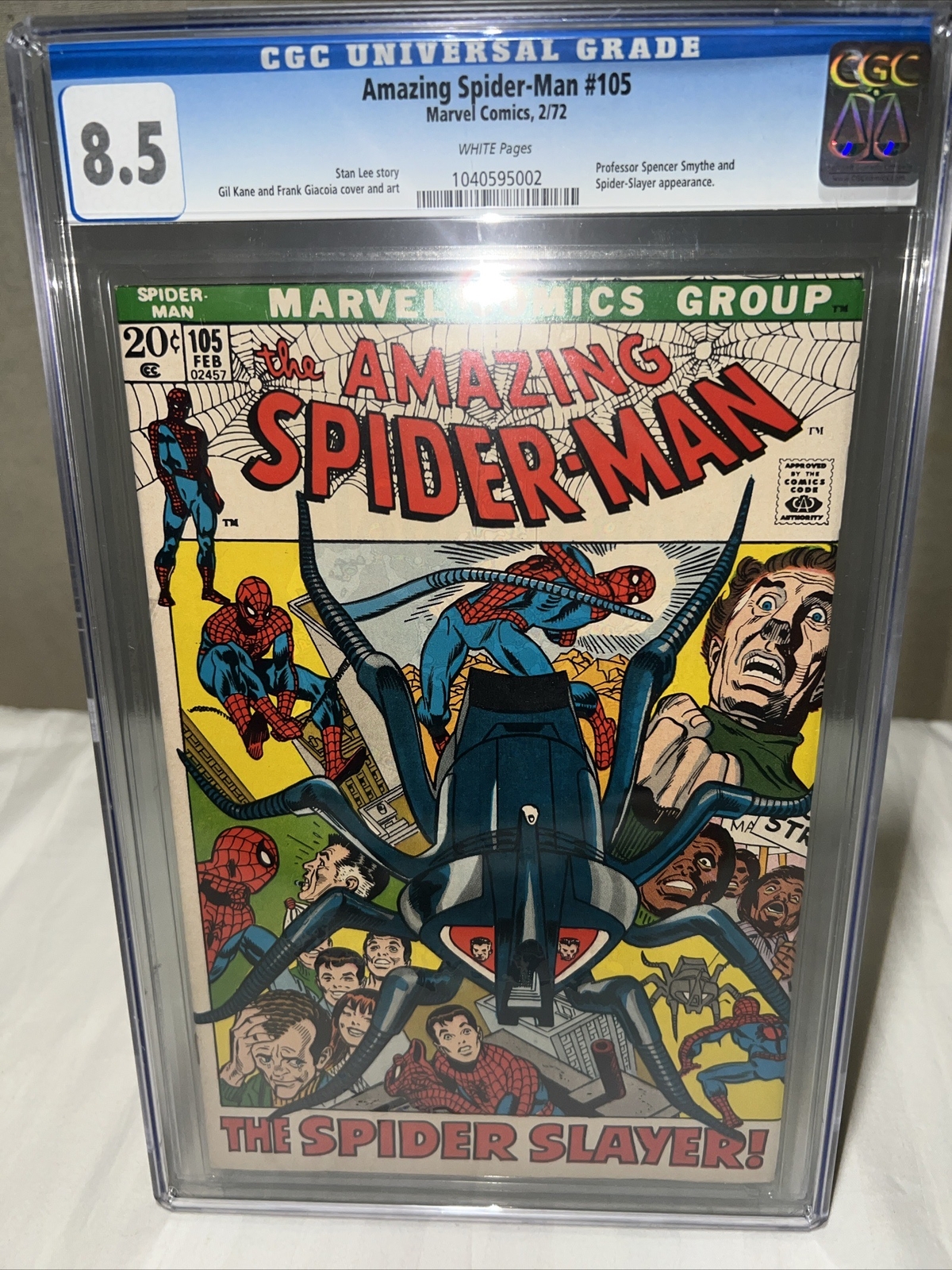 CGC 8.5 - Amazing Spiderman #105 Professor Spencer Smythe The Spider ...