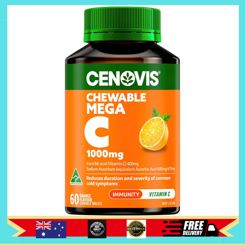 Cenovis Mega C 1000mg 60 Chewable Tablets Vitamin C Immune System ...