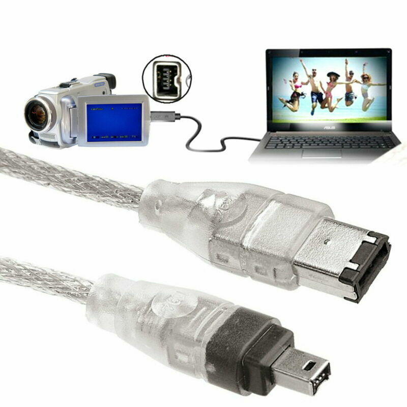 1394 6Pin to Firewire 400 IEEE 1394 4 Pin Male iLink Adapter Cord Cord ...