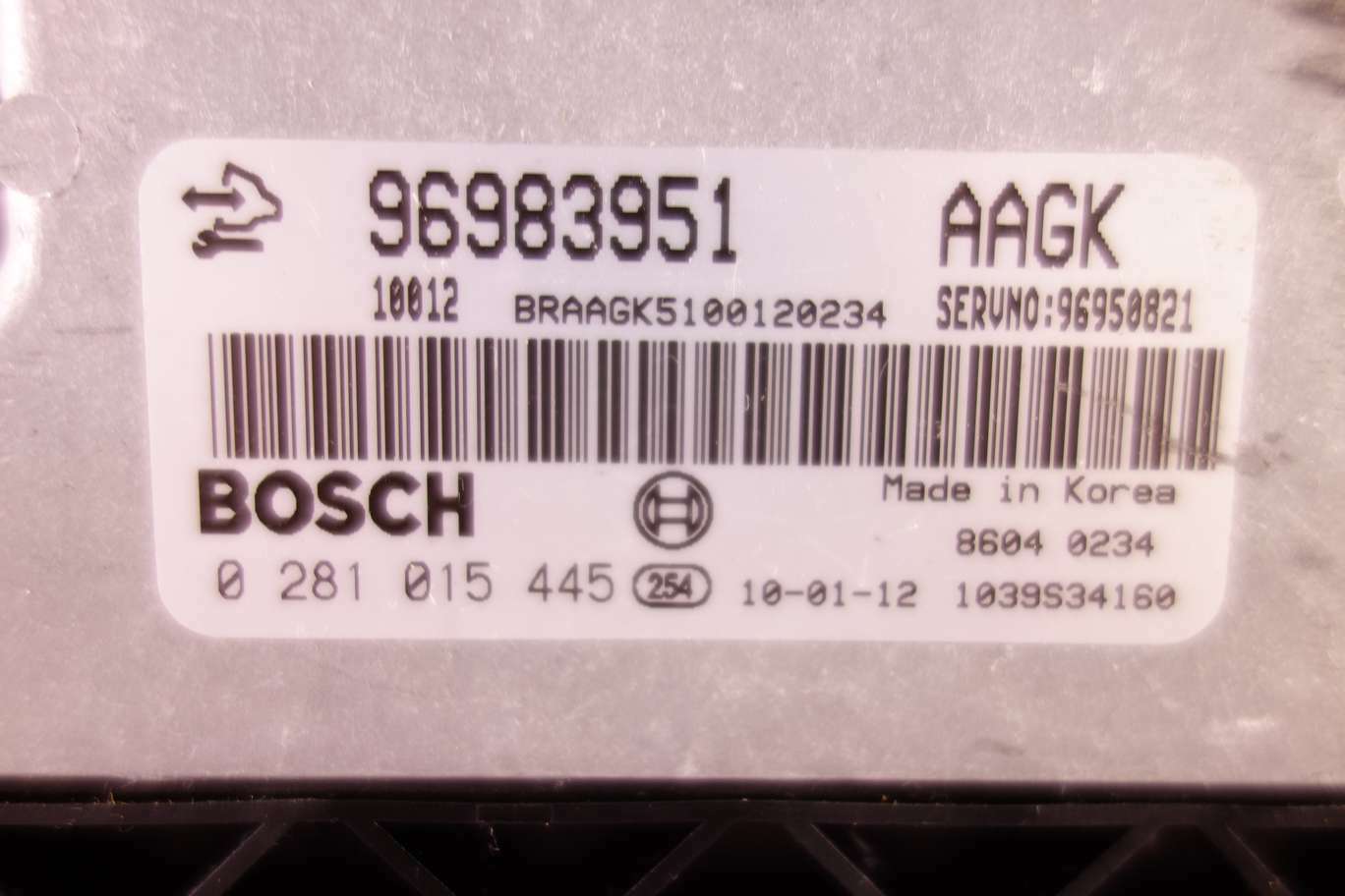 Centralita del motor Chevrolet 96983951 96950821 BOSCH 0281015445 0 281 ...