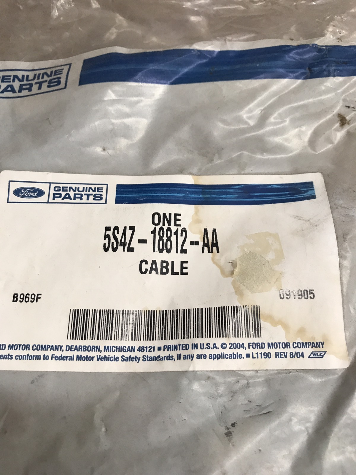 GENUINE FORD PART 5S4Z-18812-AA CABLE | eBay