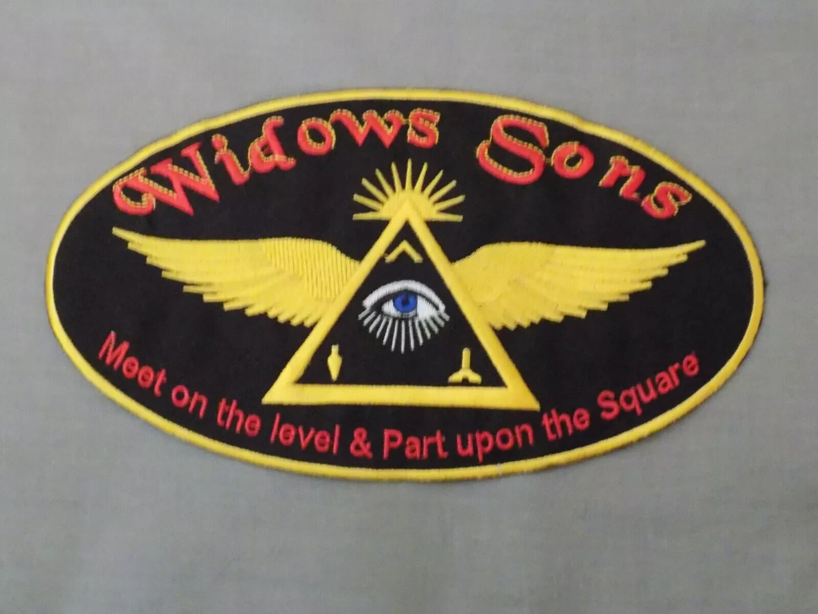 Large Widows Sons Masonic Patch Wings Freemason Fraternity Iron Sew NEW! | eBay
