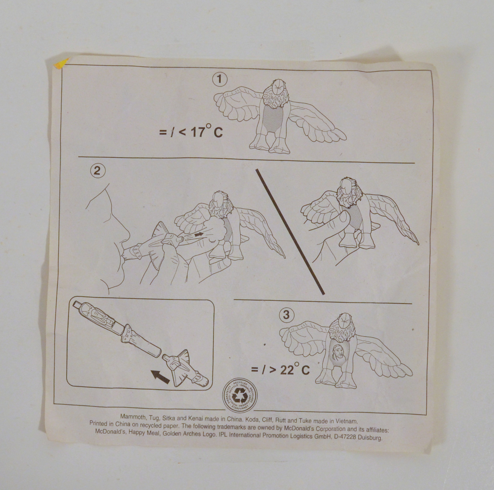 2003 Eagle Sitka 4" McDonald's EUROPE Plush Action Figure Disney ...