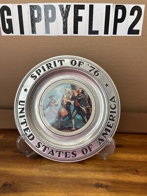 Vintage Pewter Plate “The Great American Revolution 1776”The Spirit Of ...