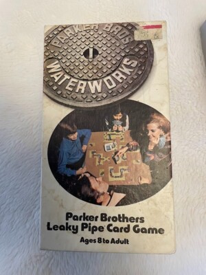 Vintage 1972 Water Works Parker Brothers Leaky Pipe Card Game PLUMBER ...