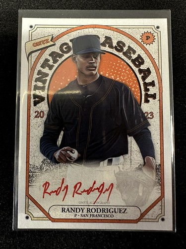 RANDY RODRIGUEZ 2023 ONYX VINTAGE BASEBALL ON CARD AUTO RED INK /25 | eBay