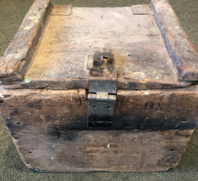 Antique Wooden Shipping Crate Military Camp McCoy WI Ordinance Officer ...