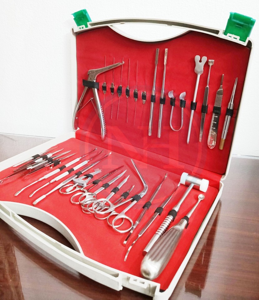 DCR SURGERY INSTRUMENTS SET STAINLESS STEEL 31 PCS WITH PLASTIC BOX ...
