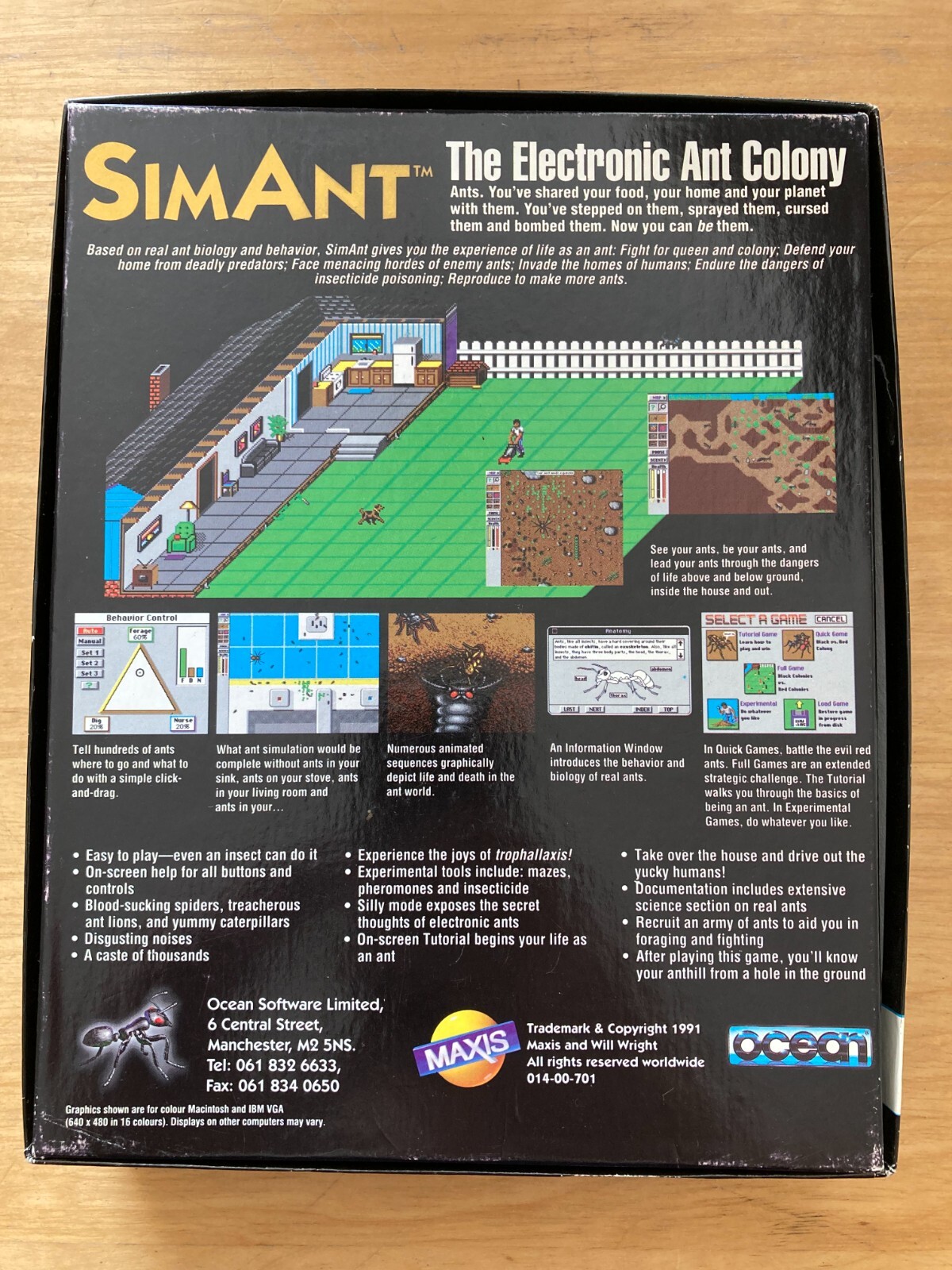 SimAnt The Electronic Ant Colony Maxis UK IBM DOS 3.5” & 5.25” Disk Big ...