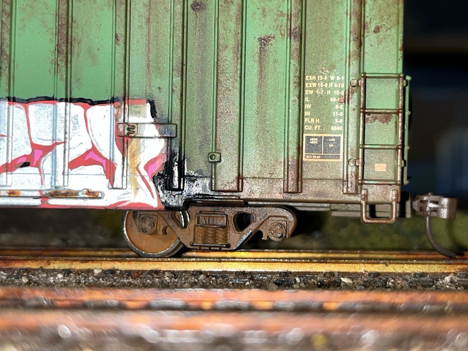 Ho Scale Box Car, Custom, Weathering, Custom Graffiti | eBay