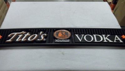NEW Tito's Vodka Bar Rail Spill Mat 23" x 3.25" Rubber | eBay