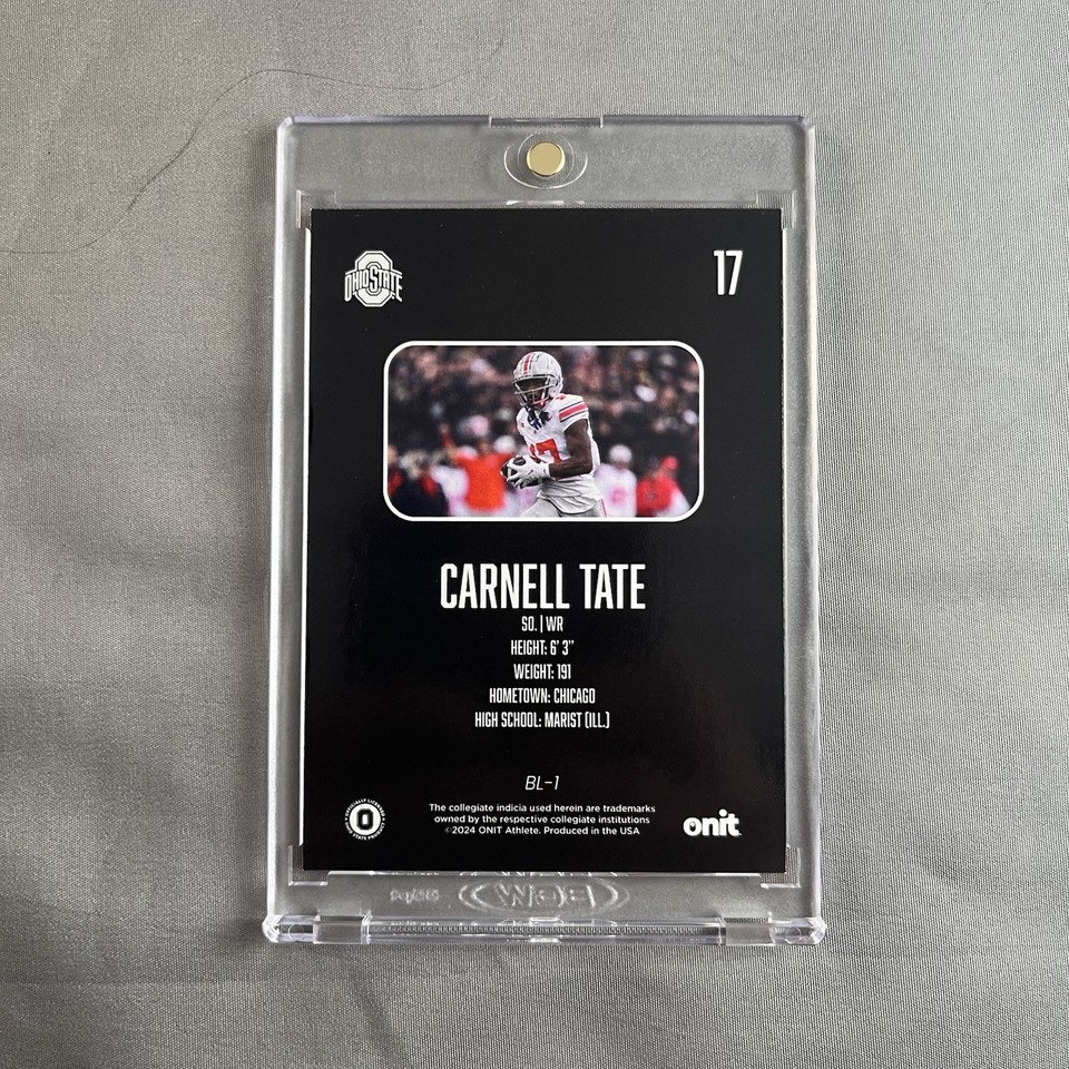 2024 ONIT Athlete Ohio State Carnell Tate #BL-1 Blackout Edition Gold ...