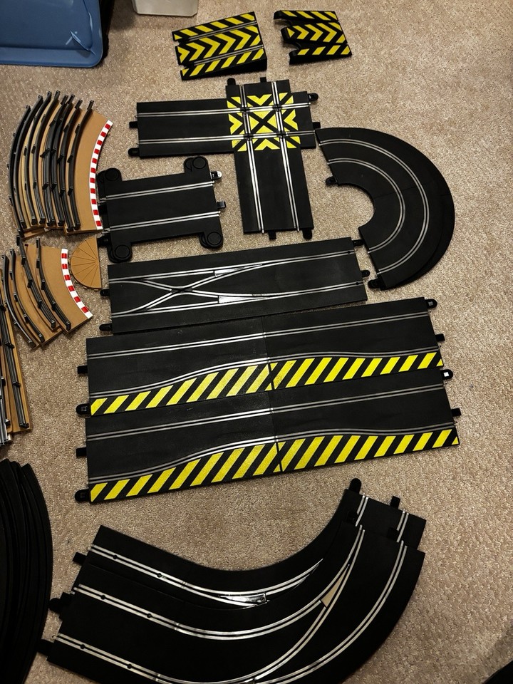 Huge Collection of Scalextric Track And Accessories. Over 70 Pieces In ...