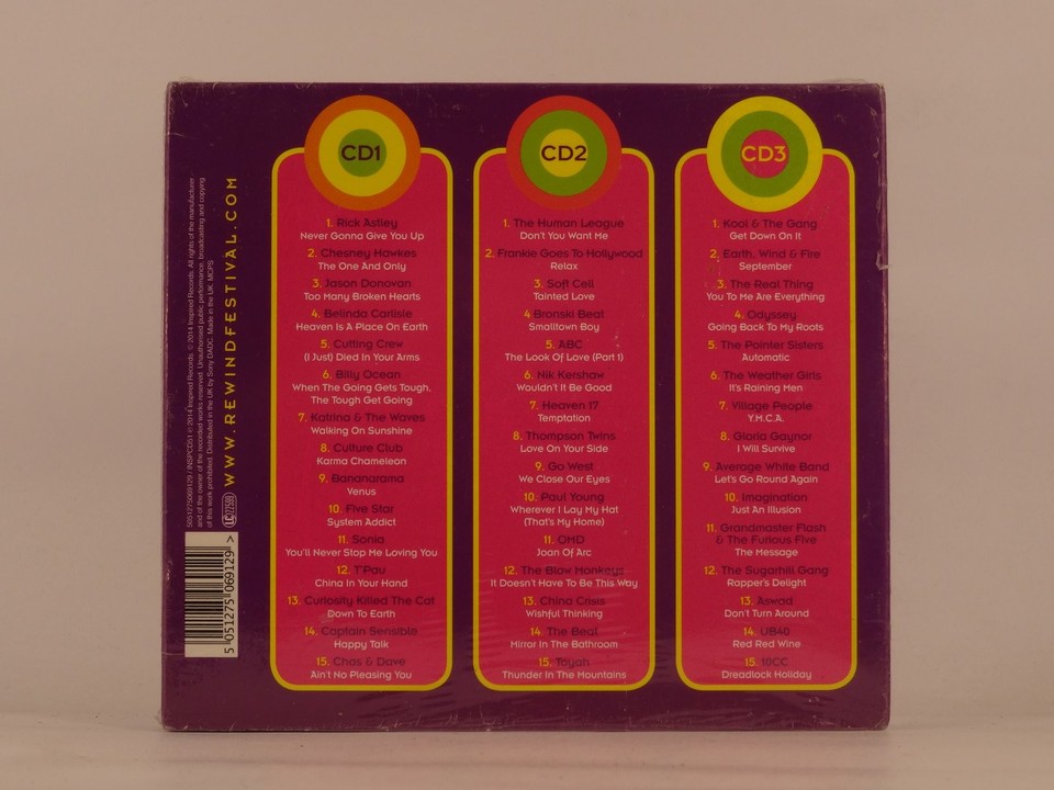 VARIOUS ARTISTS REWIND THE 80S ALBUM (THREE CD SET) (Z52) 20+ Track CD ...