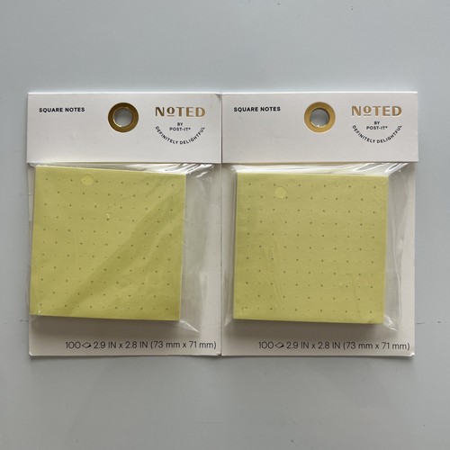 NOTED by Post it 2.9x2.8 Square Yellow Dotted Sticky Notes 200 Sheets 2 ...