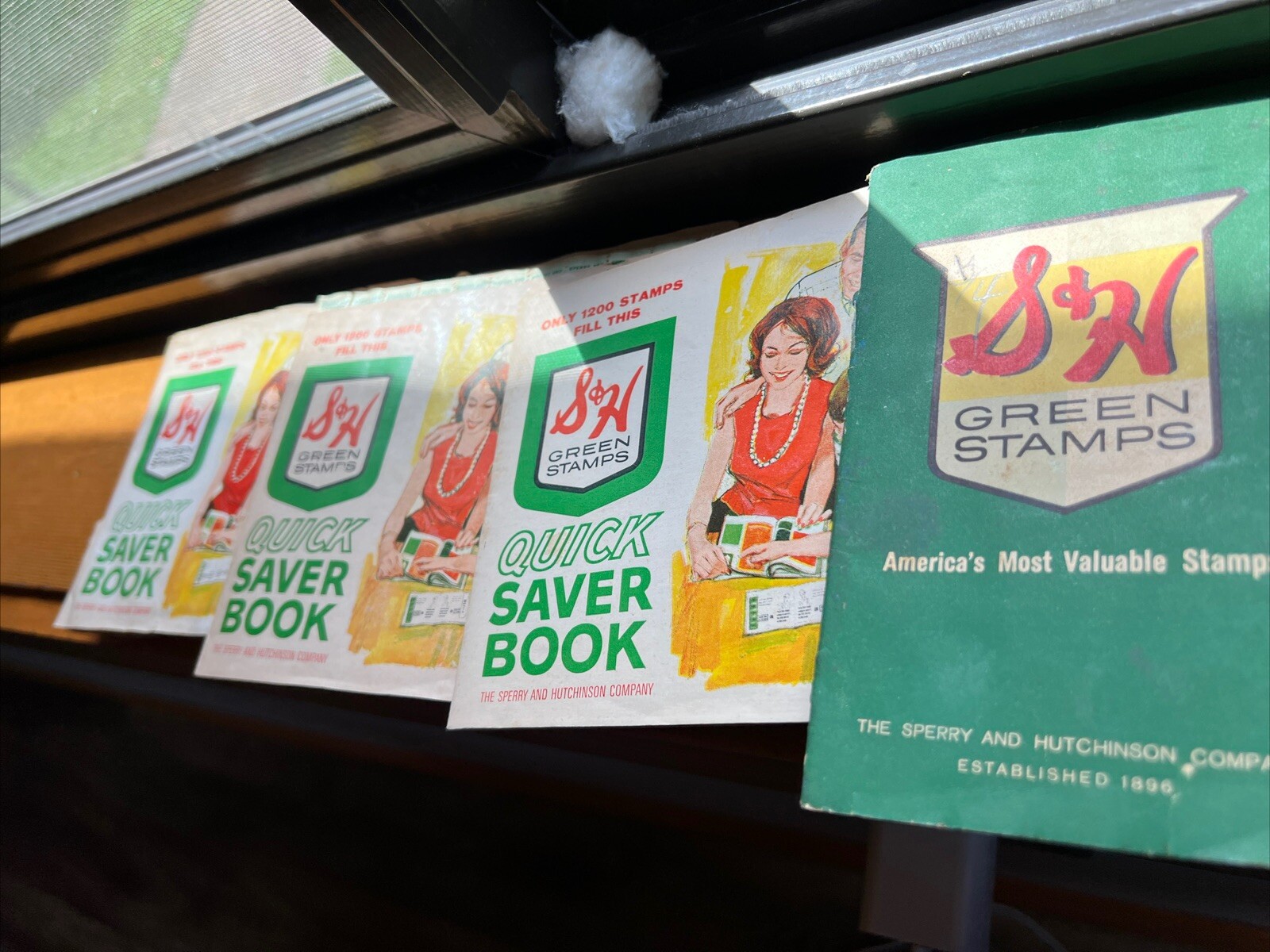 5 S & H Green Stamps Saver Books Assorted Stamps S&H SH Vtg Mid Century ...