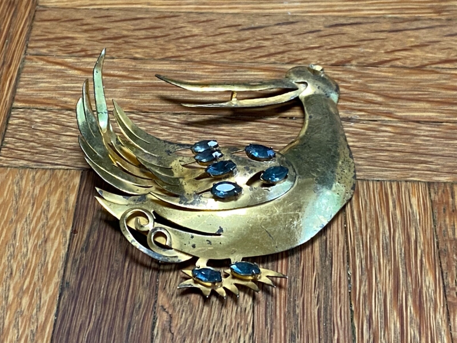 Huge Rare Antique Gold Washed Sterling Silver & Past… - Gem