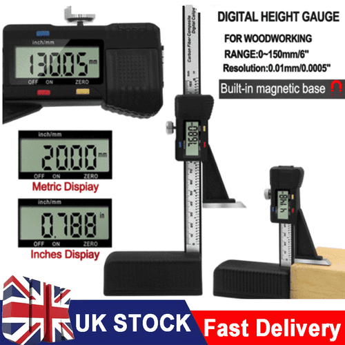 Digital Height Depth Gauge 0-150mm Caliper Measure Electronic ...