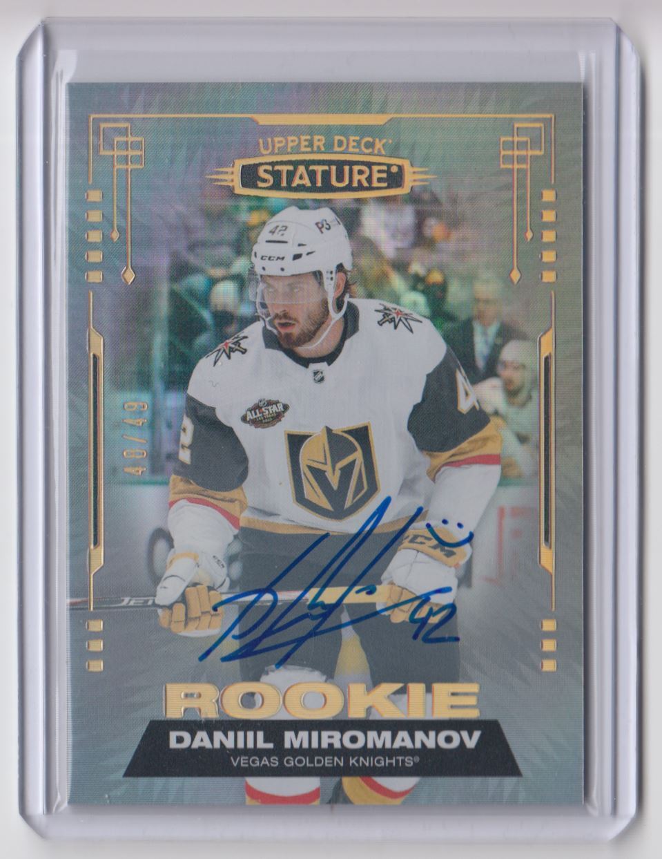 2021-22 Upper Deck Stature Autographs Photo Variant Rookie Daniil Miromanov RC | eBay