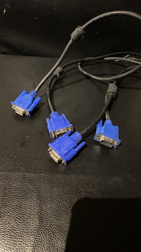 2X VGA Monitor PC Extension Lead Cable SVGA 15 Pin Male to Male UK | eBay