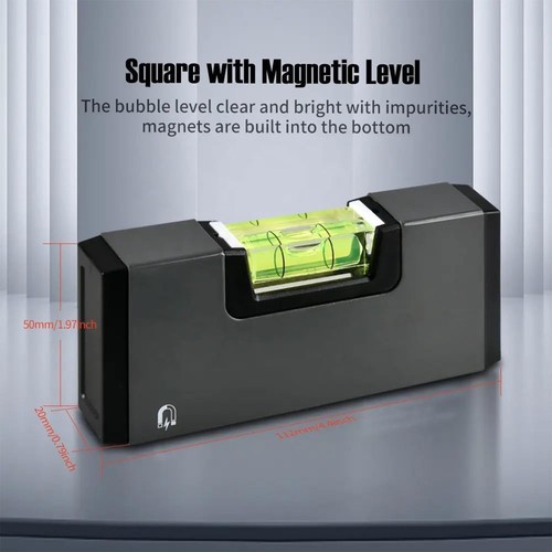 Level Tool Set 4-In-1 Portable Small Bubble Level-Magnetic Pocket Green ...