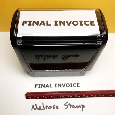 Final Invoice Rubber Stamp Black Ink Self Inking Ideal 4913 | eBay