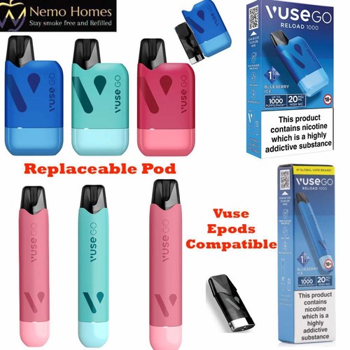 Vuse Go Reload 1000 Rechargeable Vape Kit | Epod Compatible | 20mg | eBay