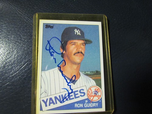 1985 Topps Ron Guidry Signed Baseball Card | eBay