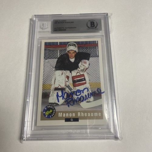 Manon Rheaume Autograph 1992 Classic Games Card BECKETT BGS Authentic ...