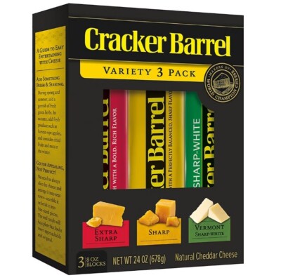 Cracker Barrel Cheddar Cheese Variety 3 pk.-8 oz. ea. -sharp x-sharp ...