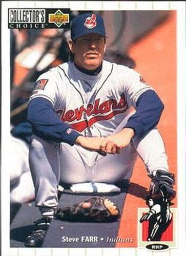 #514 Steve Farr - Cleveland Indians - 1994 Collector's Choice Baseball ...