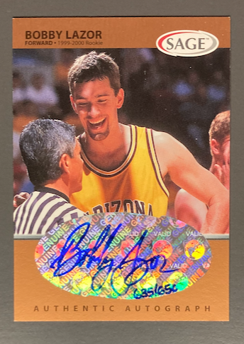 BOBBY LAZOR 1999 SAGE Autograph Bronze 635/650 | eBay