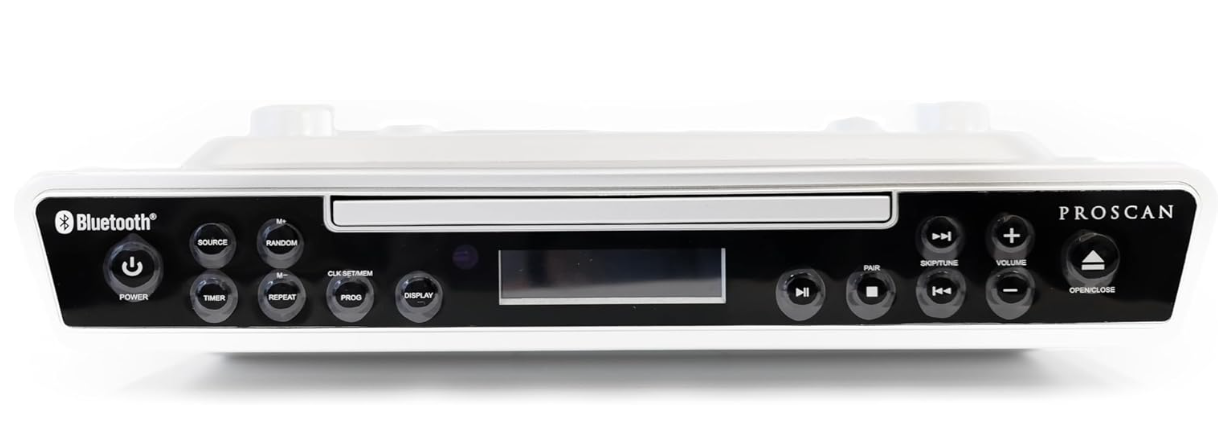 PROSCAN ELITE PKCR2713AMZ CD Player with Clock Radio and Bluetooth ...