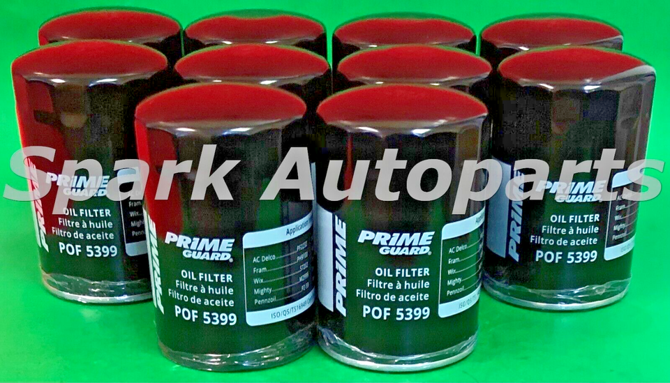 New Lot of 10 Engine Oil Filter PRIME GUARD POF5399 For CHEVROLET, GMC ...