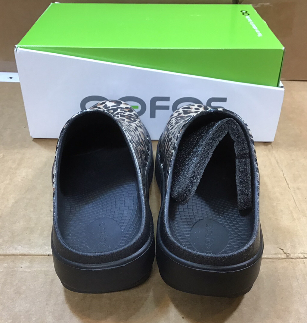 Oofos Women's Oocloog Comfort Limited Edition Leopard Print Shoes | eBay