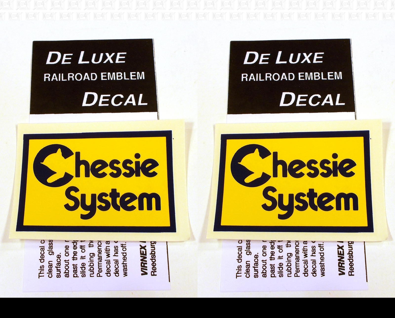 DeLuxe By Virnex Decals Yellow Blue Chessie System Herald D-115 -Two ...
