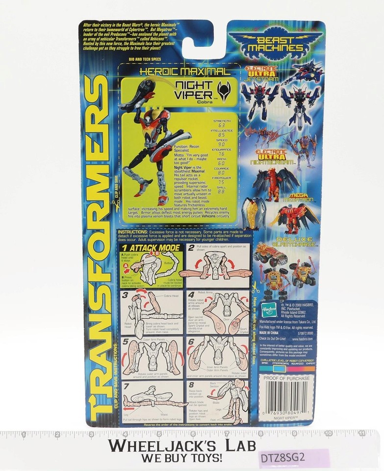 Night Viper Transformers Beast Machines 2000 Hasbro Action Figure NEW ...